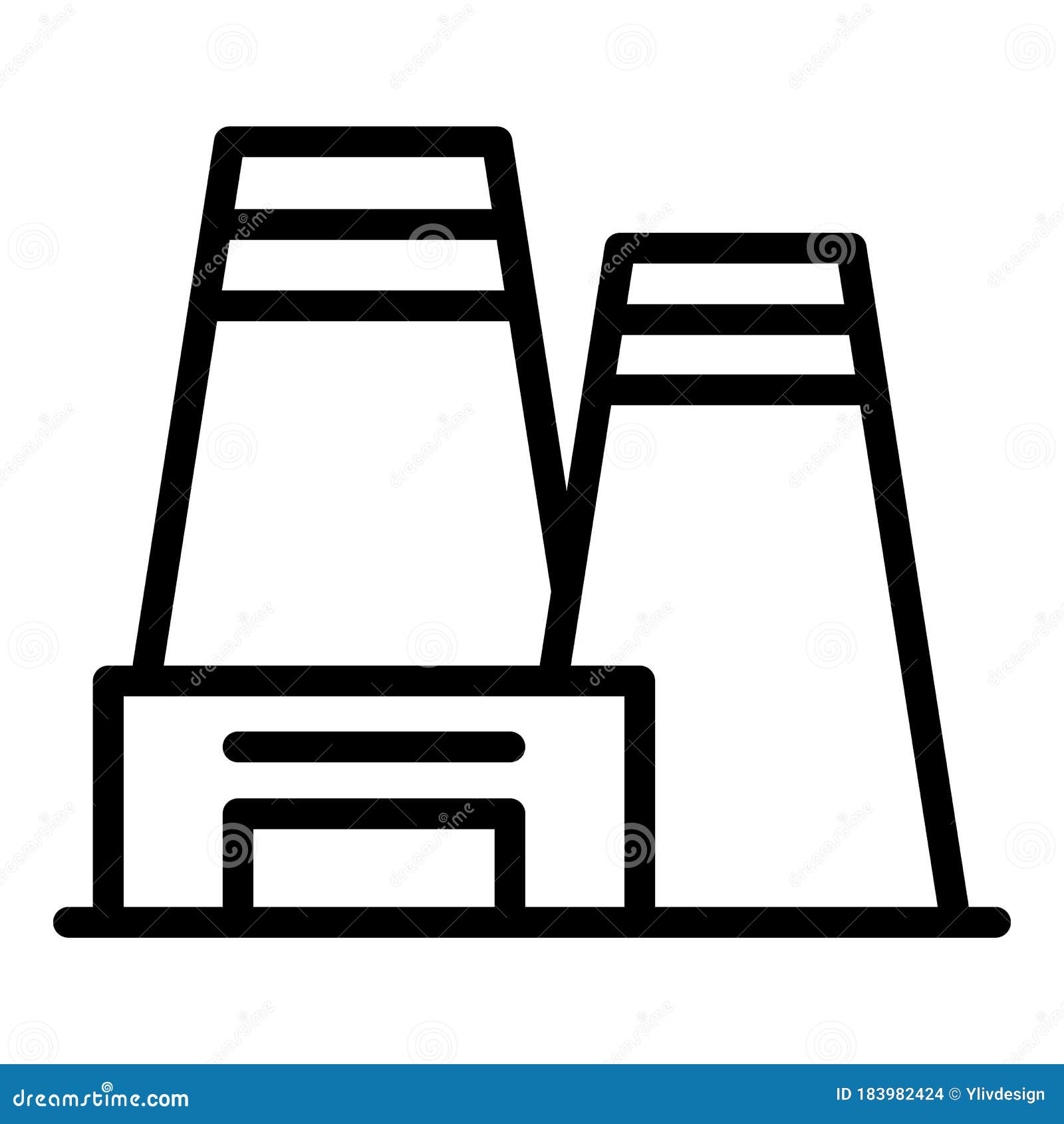 Processing Plant Icon, Outline Style Stock Vector - Illustration of ...