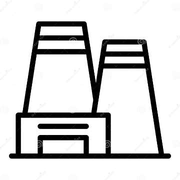 Processing Plant Icon, Outline Style Stock Vector - Illustration of ...