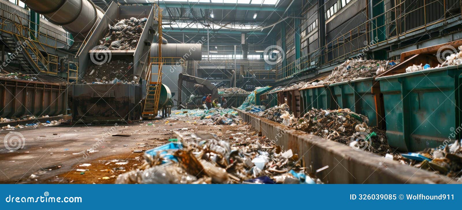 A Processing Plant for Organic Waste, with Large Composting Machines ...