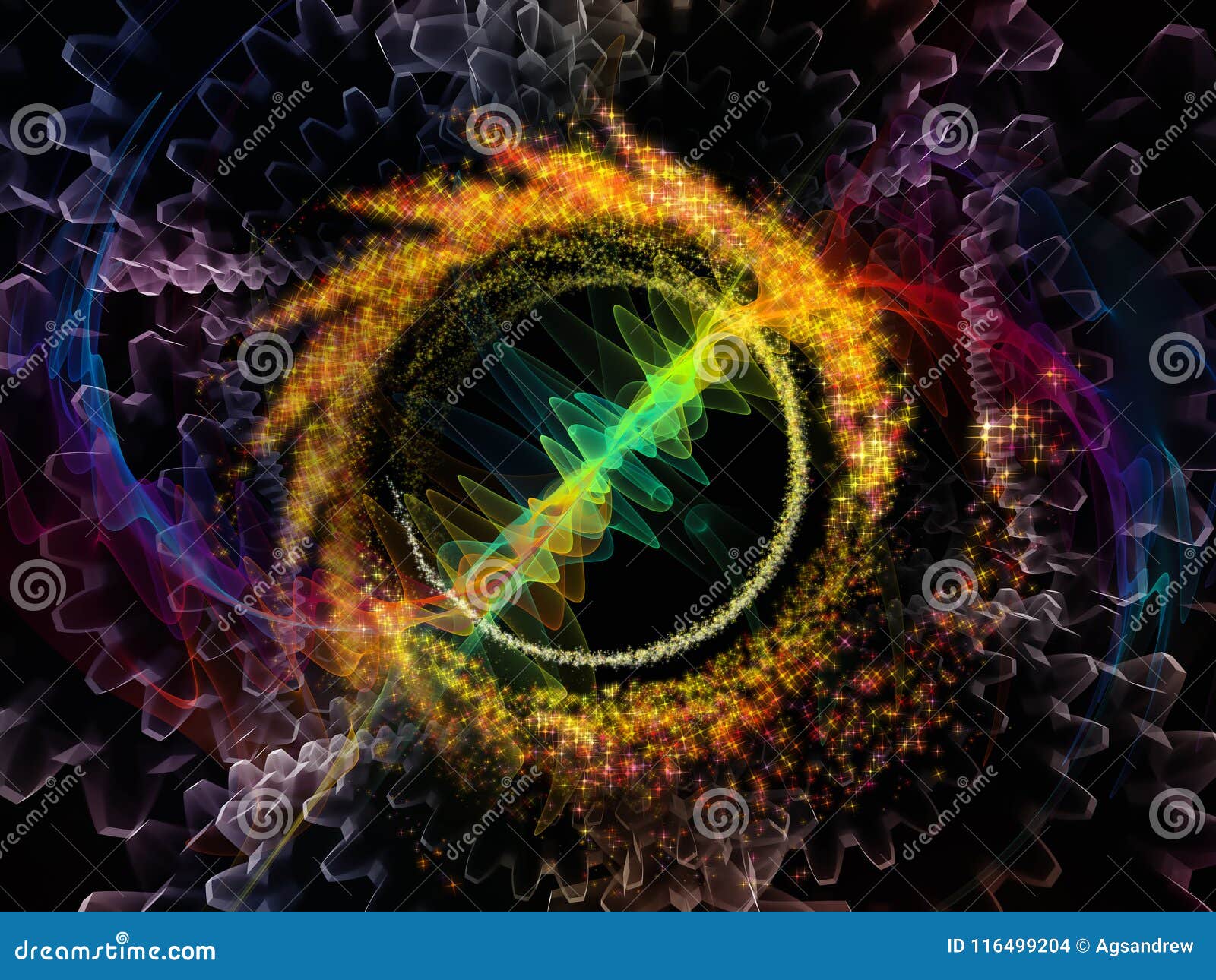 Processing Radial Oscillation Stock Illustration - Illustration of ...