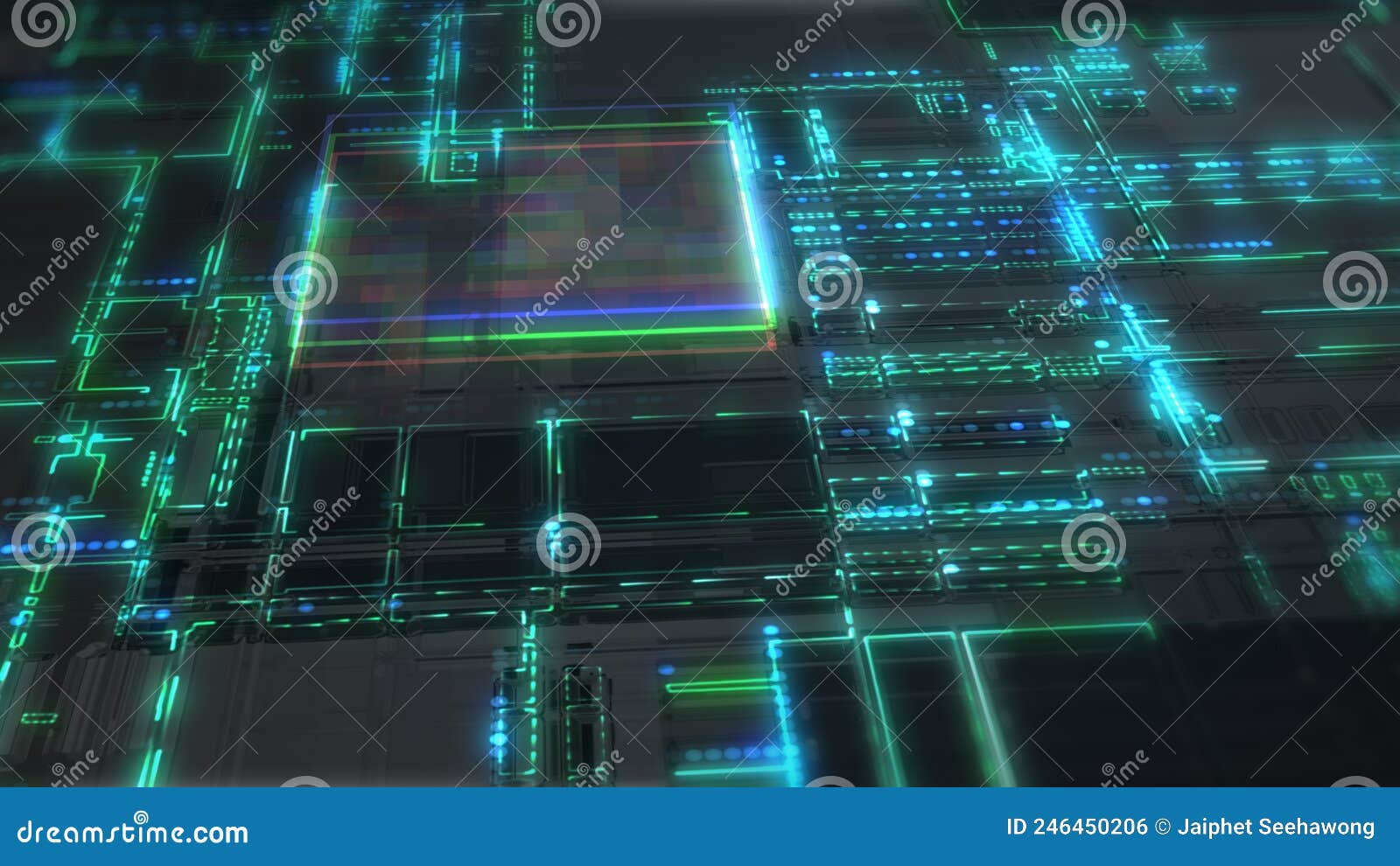 Processing Stream Lines Fast Running on Digital Circuit Board Stock ...