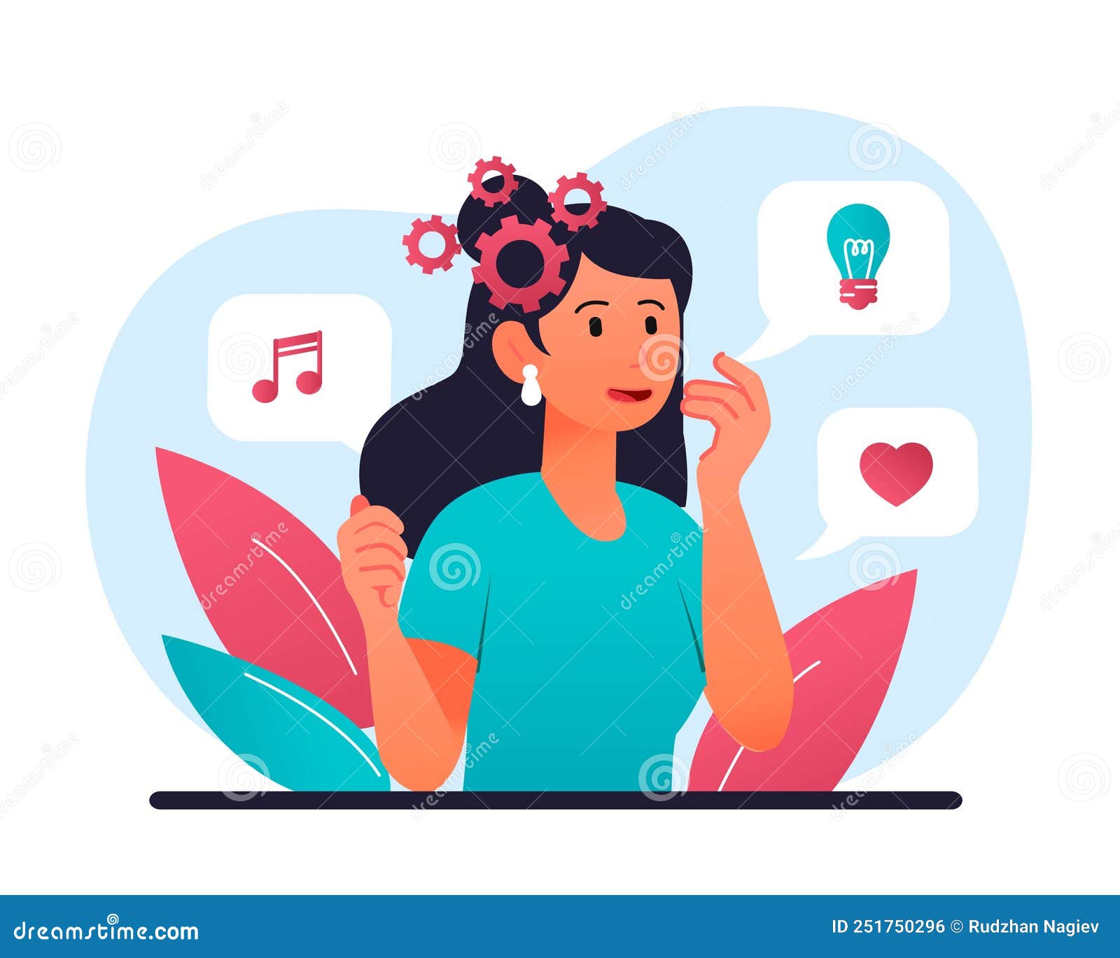 Processing Thoughts Concept Stock Vector - Illustration of innovation ...