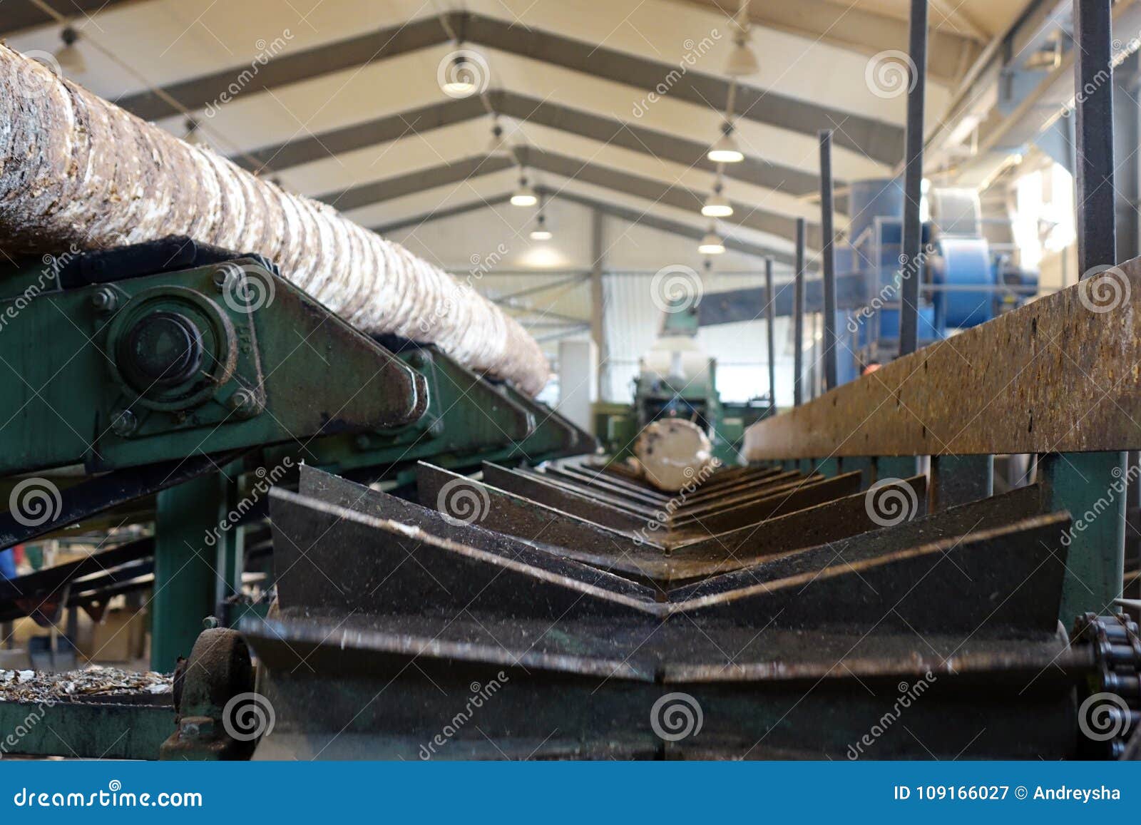 Processing of Timber at the Sawmill Stock Image - Image of control ...