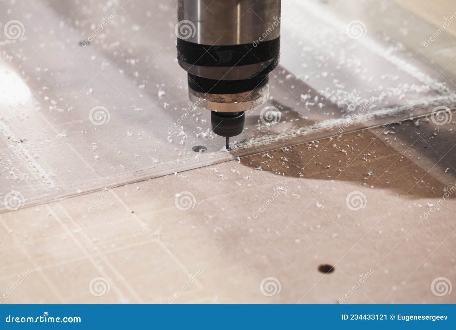 Processing Transparent Plastic Sheet on a CNC Milling Machine Stock ...