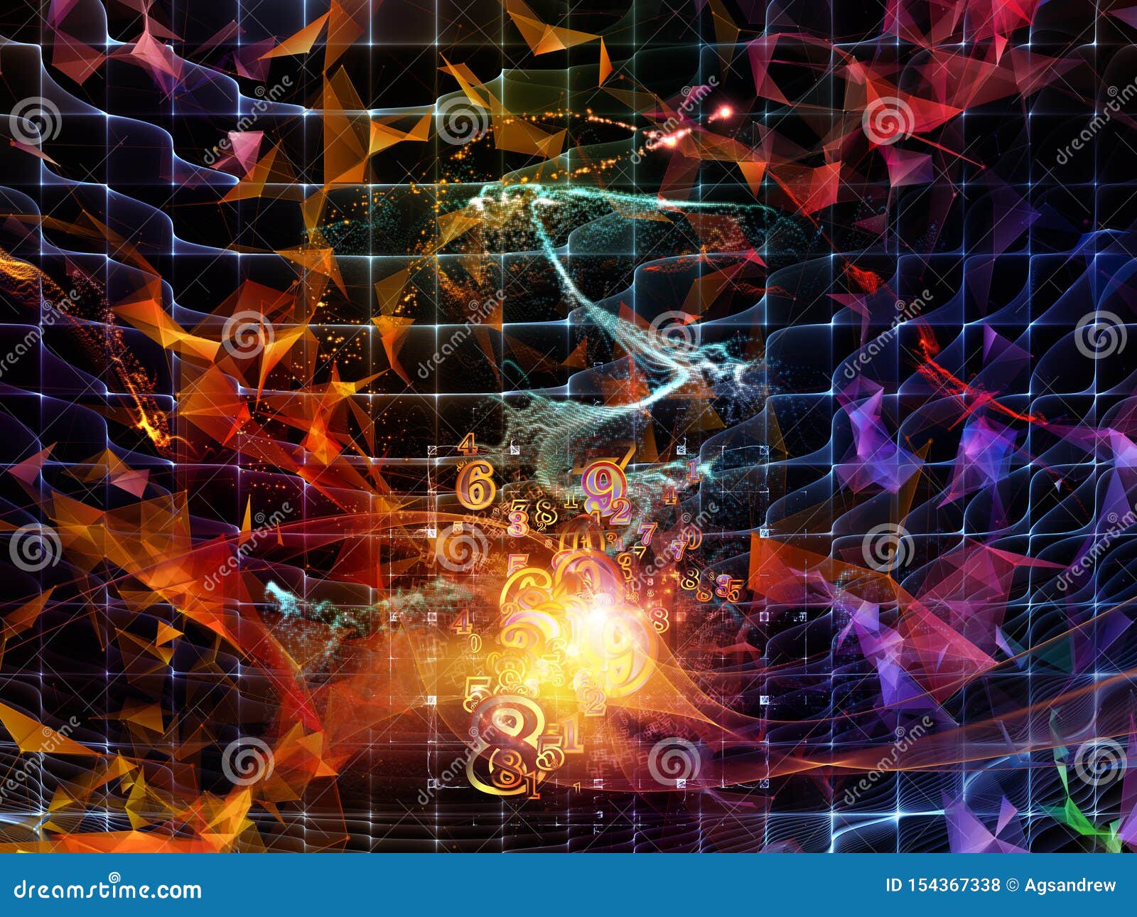 Processing Virtual World stock illustration. Illustration of ...