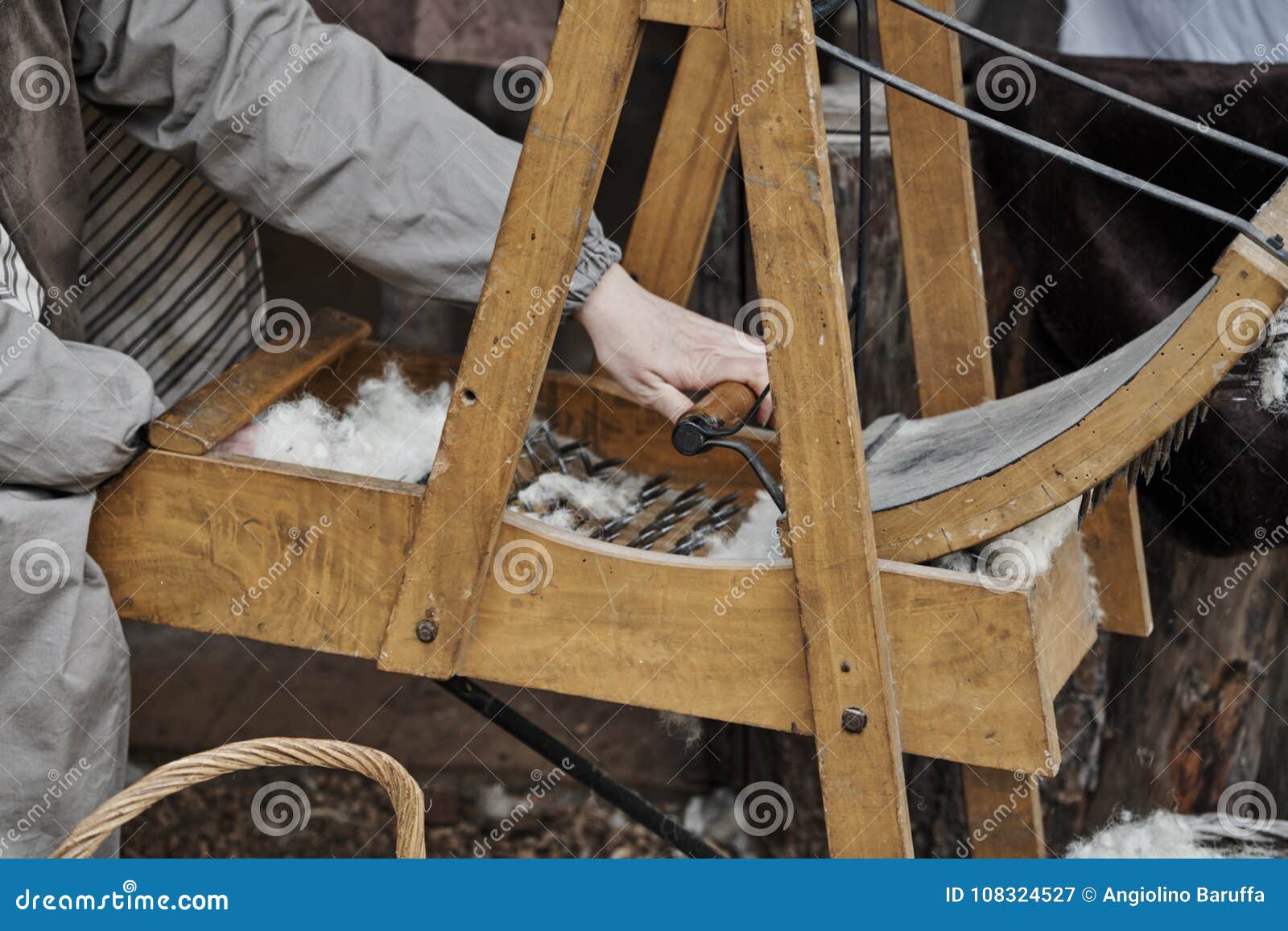 The Processing of Wool by Hand Stock Image - Image of sheep, craft ...