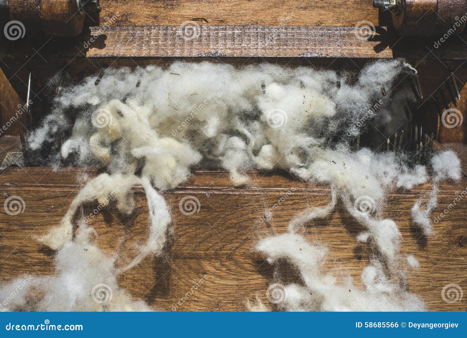 Processing of wool stock photo. Image of fabric, texture - 58685566