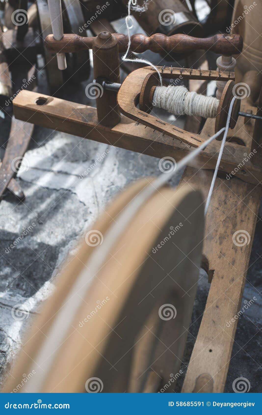 Processing of wool stock image. Image of color, manual - 58685591