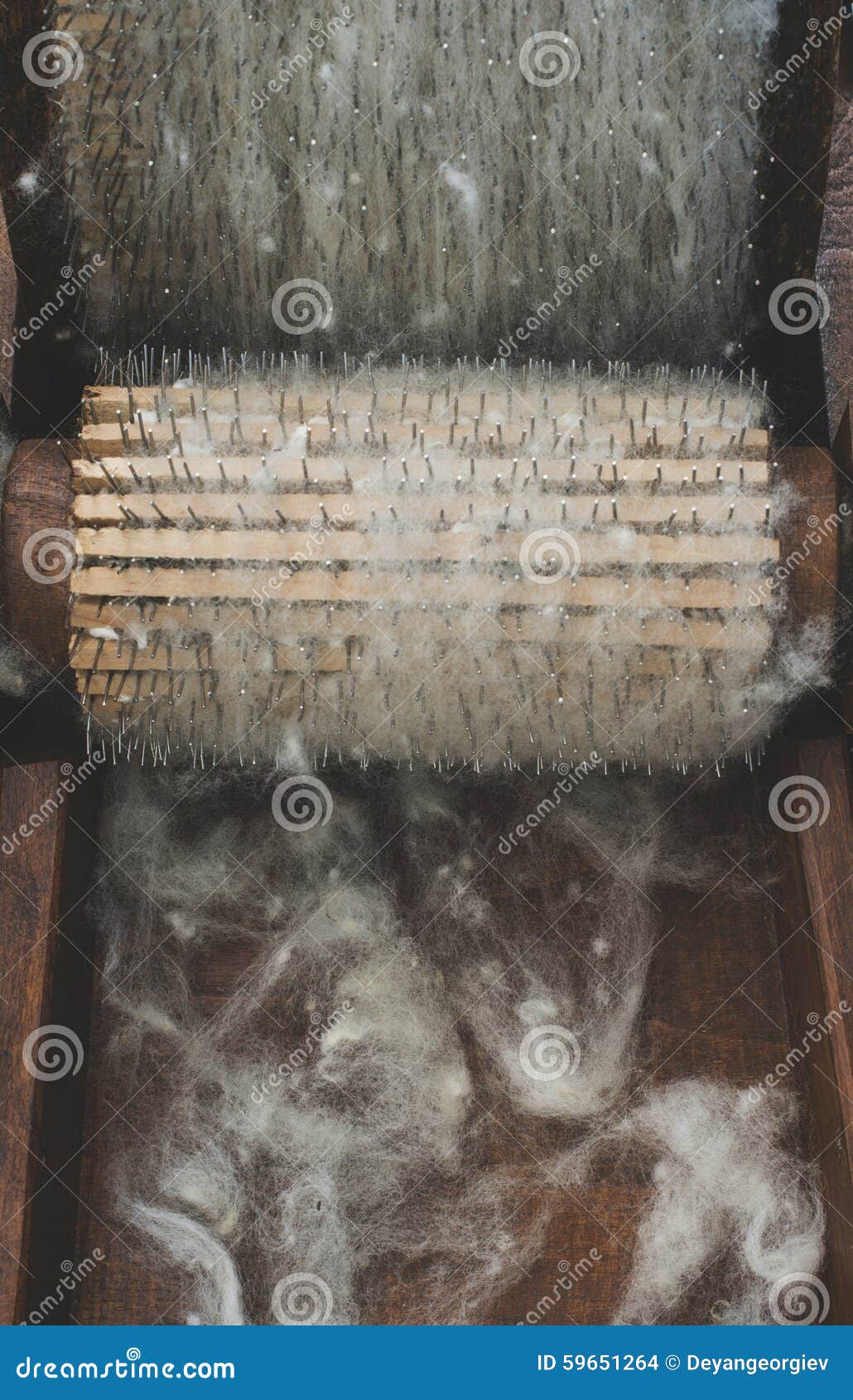 Processing of wool stock photo. Image of loom, textile - 59651264