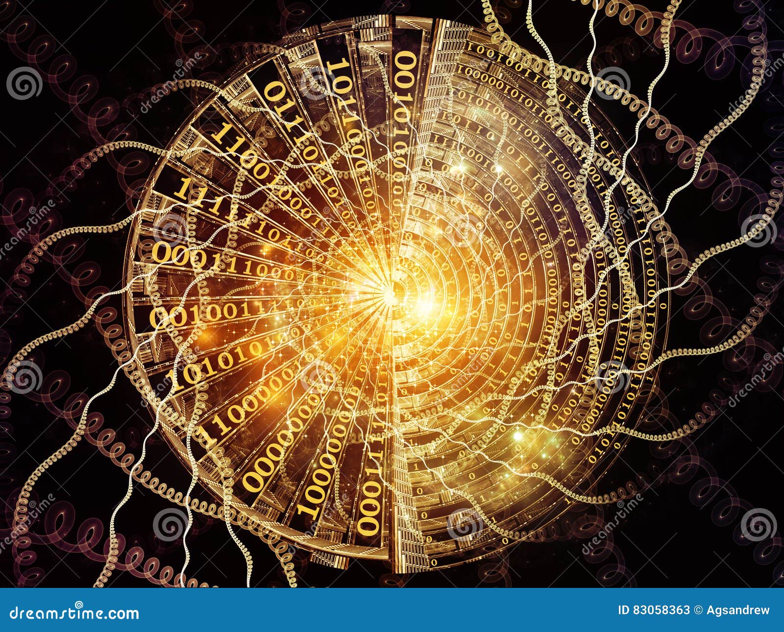 Processing World of Numbers Stock Image - Image of disc, round: 83058363