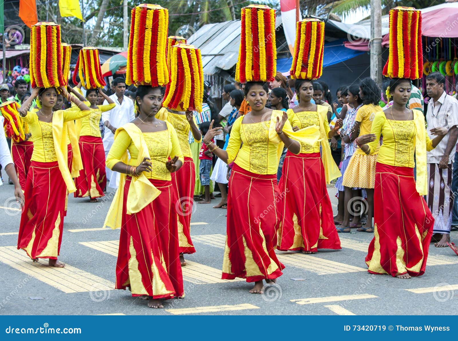 The Procession of the Natha Devala Perform at the Hikkaduwa Perahera in ...