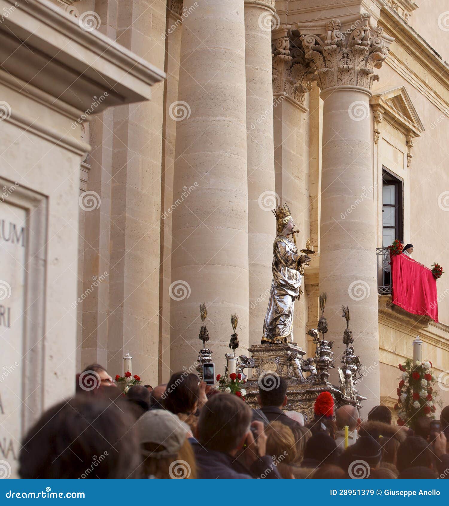Procession of Saint Lucia, Syracuse Editorial Stock Image - Image of ...