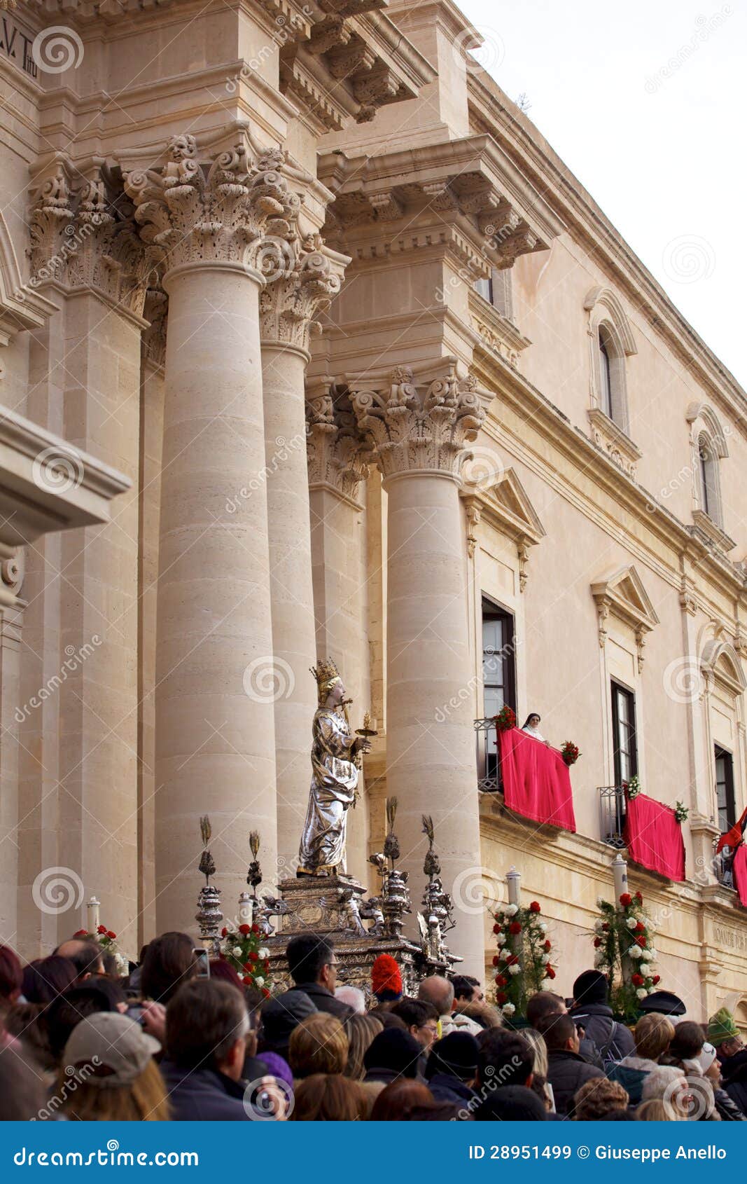 Procession of Saint Lucia, Syracuse Editorial Stock Image - Image of ...