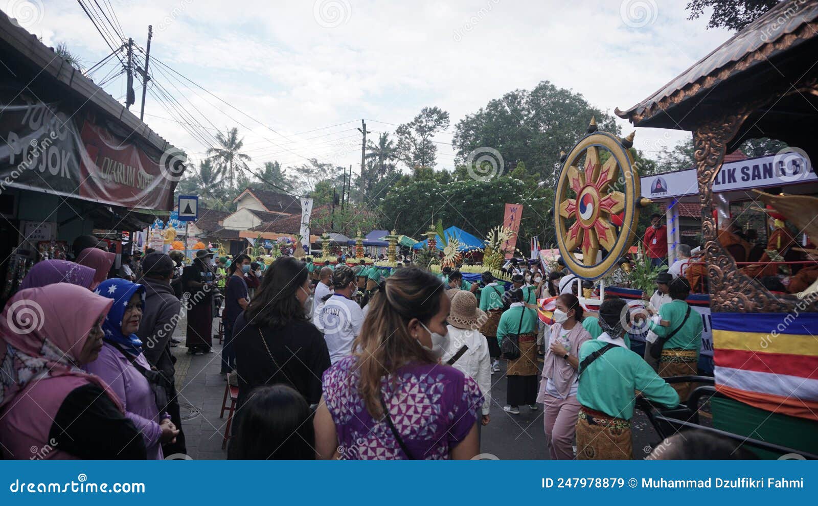 The Procession during the Vesak Celebration Procession is Crowded by ...
