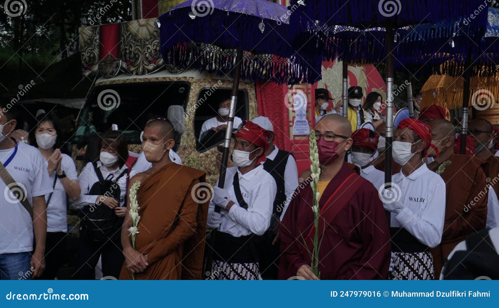 The Procession during the Vesak Celebration Procession is Crowded by ...
