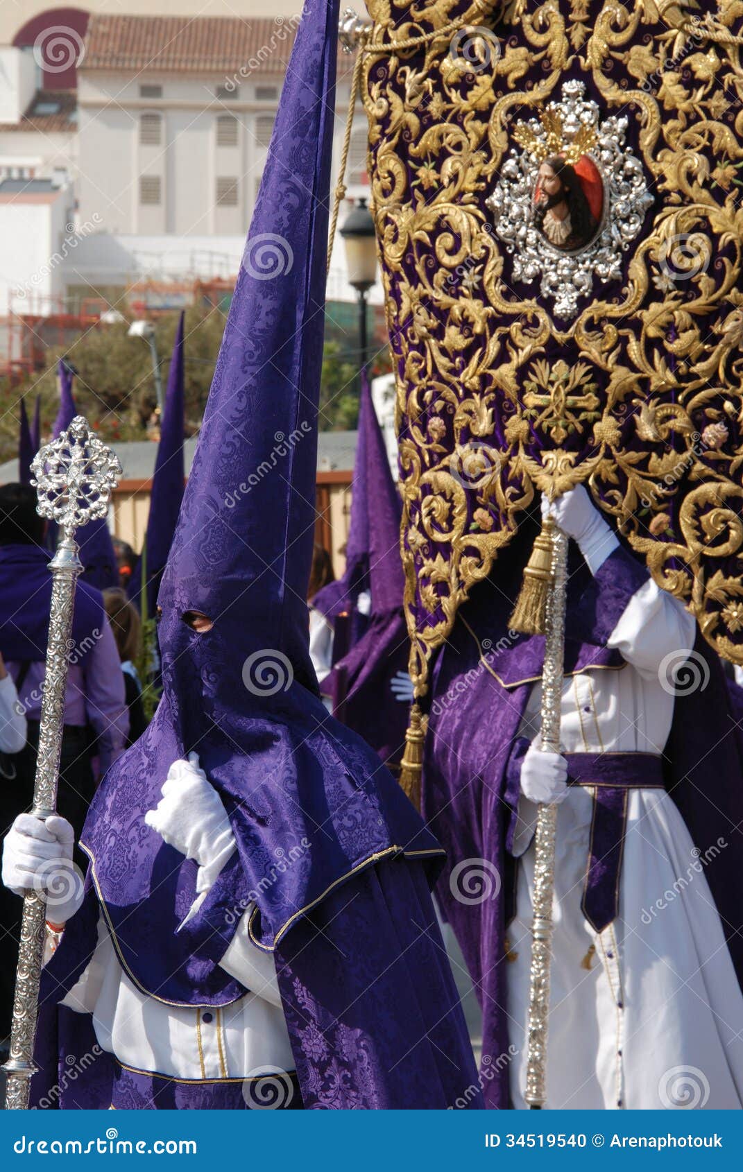 Processione Religiosa, Settimana Santa, Malaga, Spagna. Immagine ...