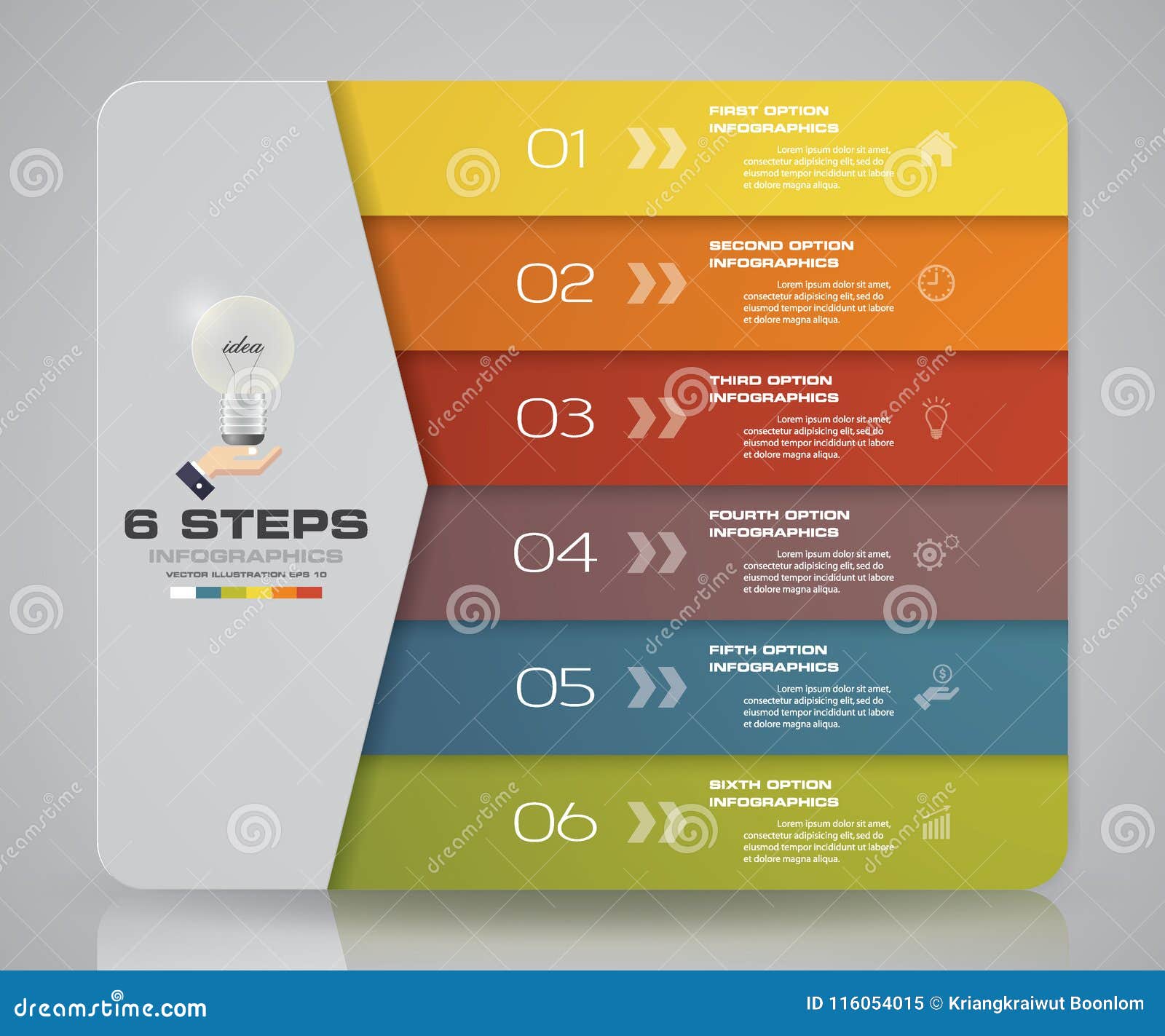 Processo Das Etapas De Simple&editable 6 Elemento De Infographics Para ...