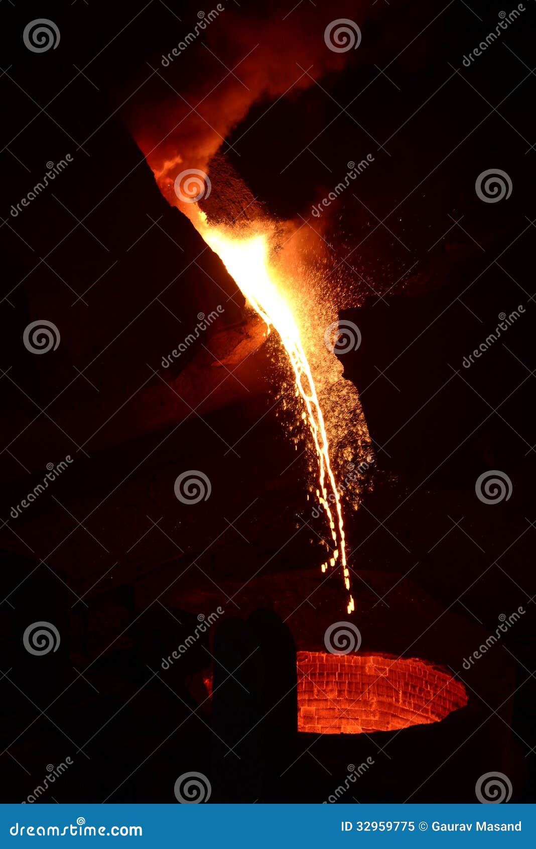 Processo Della Colata Del Metallo Immagine Stock - Immagine di illumini ...