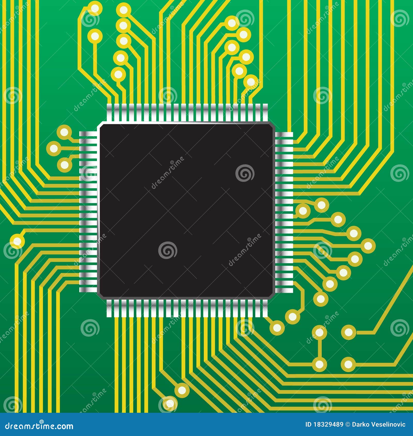 Processor stock vector. Illustration of electrical, graphic - 18329489