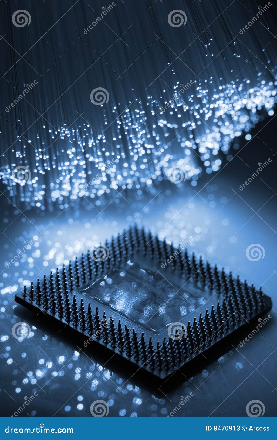 Processor stock image. Image of design, blue, glass, hitech - 8470913