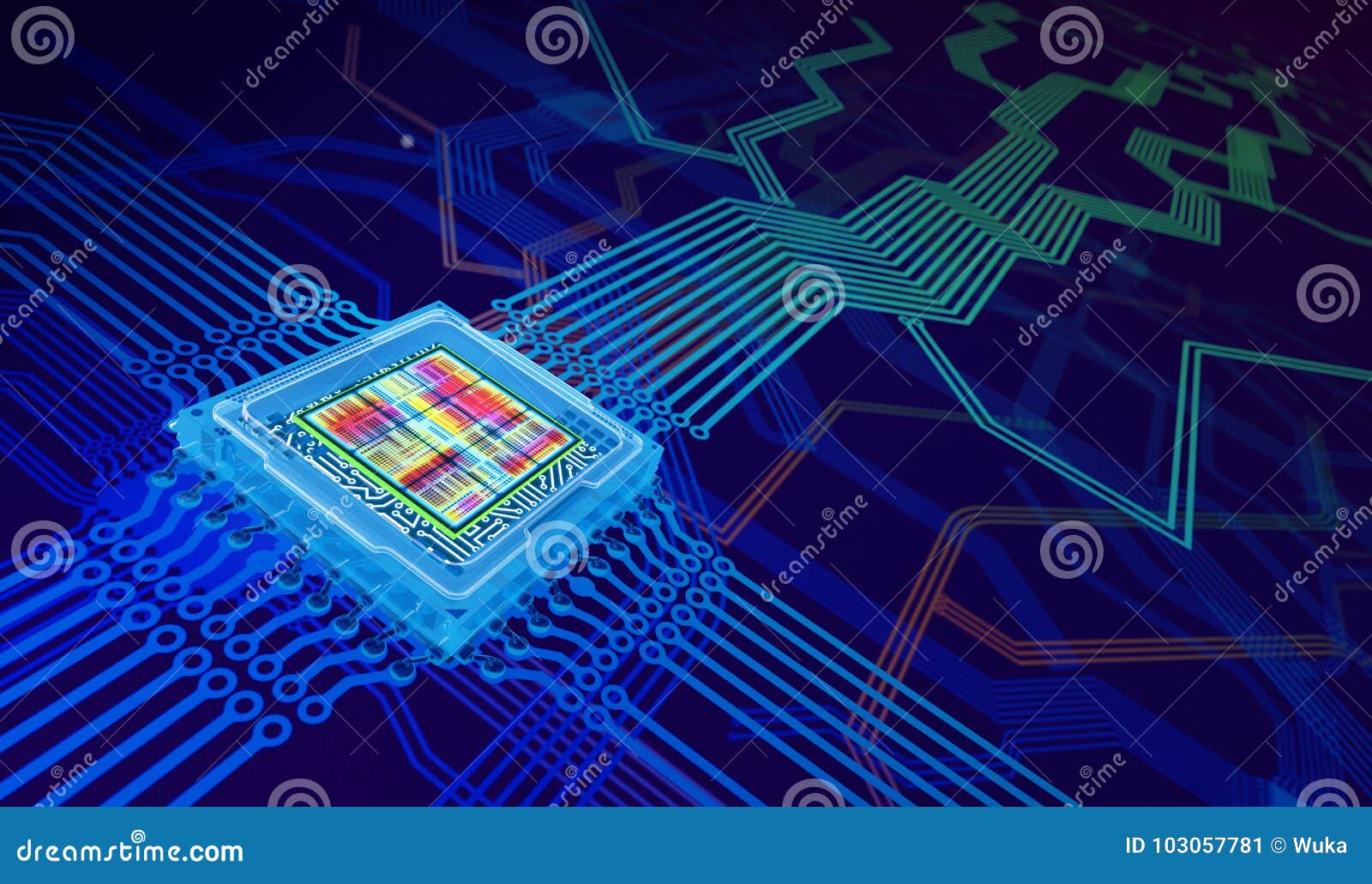 Processor Abstract Background Stock Illustration - Illustration of ...