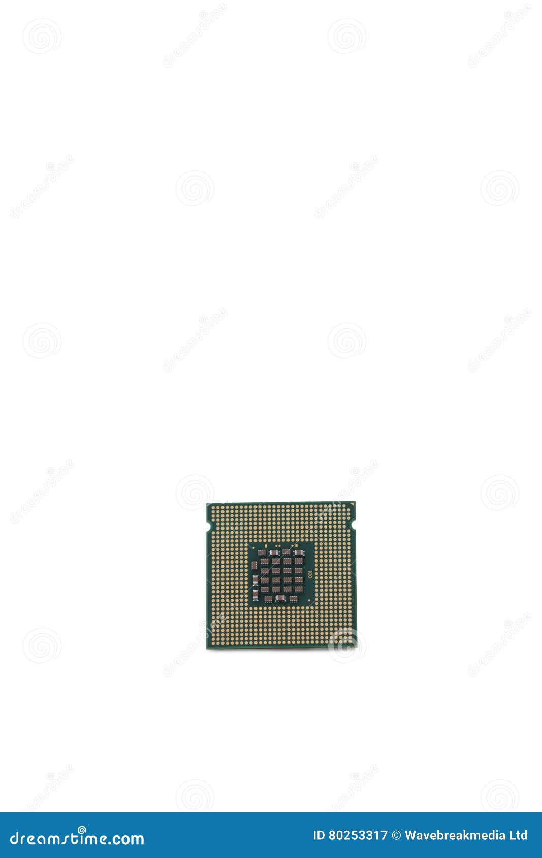 Processor Against White Background Stock Image - Image of microcircuit ...
