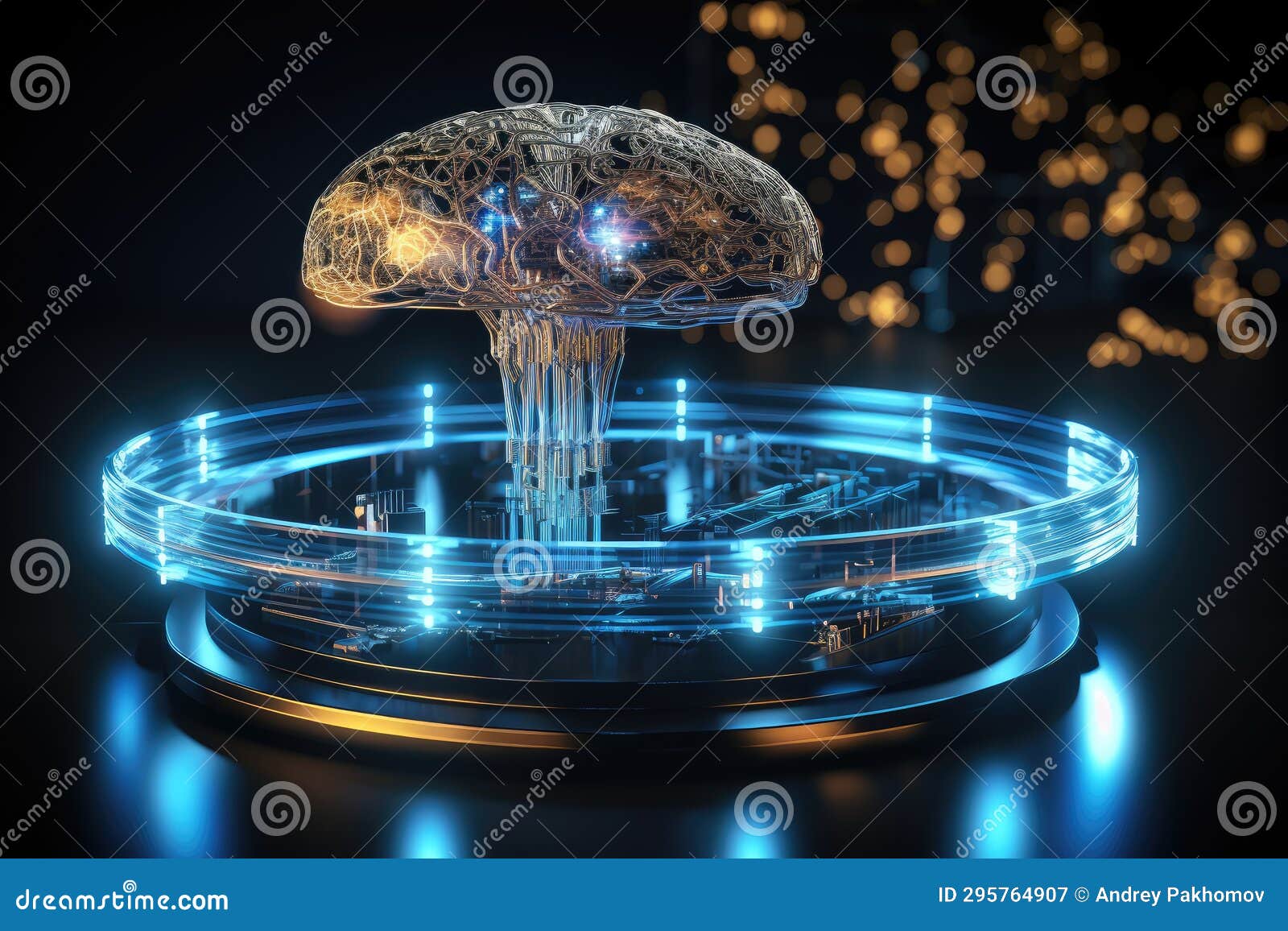 Processor AI Artificial Intelligence Technology. Smart Computer Chipset on Circuit Board for ...