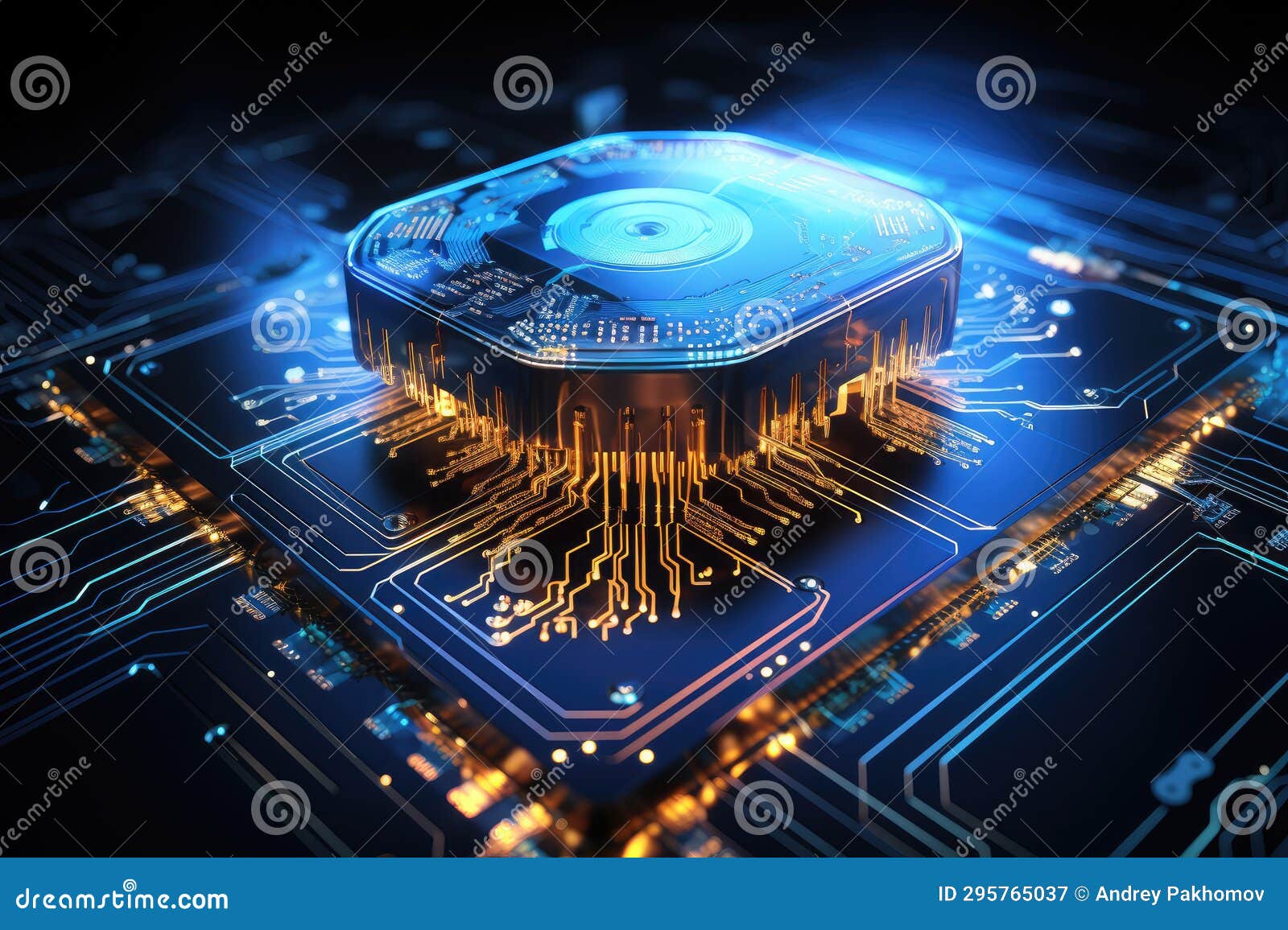Processor AI Artificial Intelligence Technology. Smart Computer Chipset ...