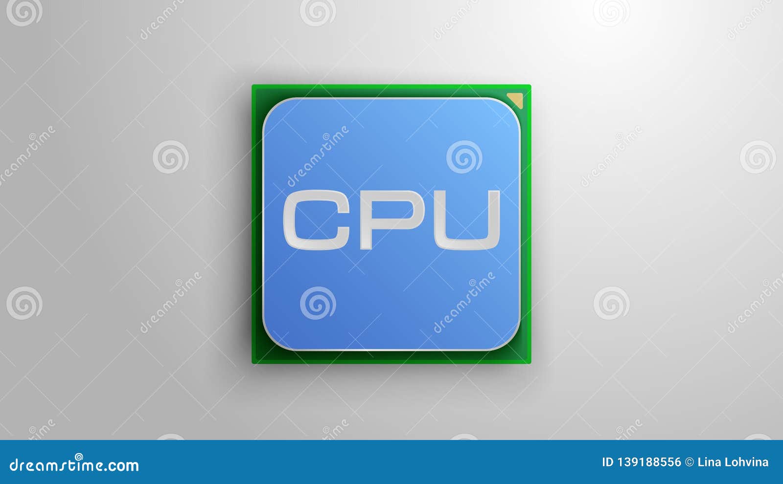 The Processor with the Blue Case Stock Vector - Illustration of blue ...