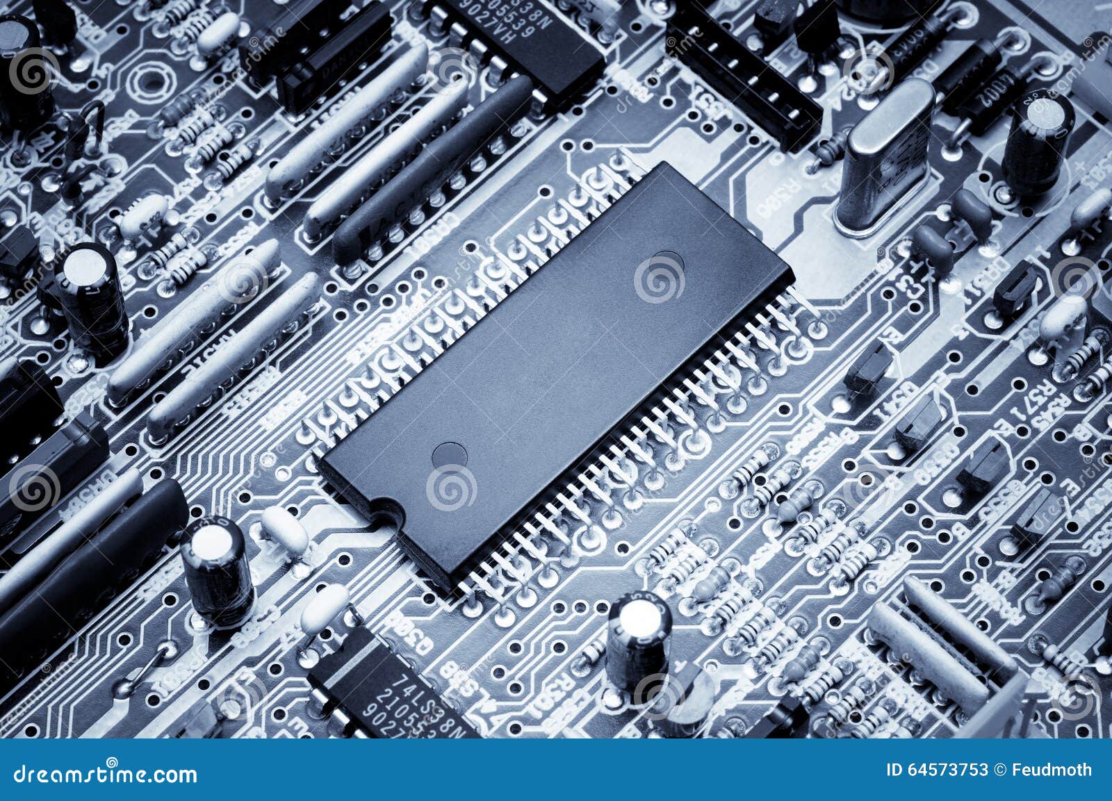 Processor Board. Macro Photo Stock Image - Image of detail, obsolete ...