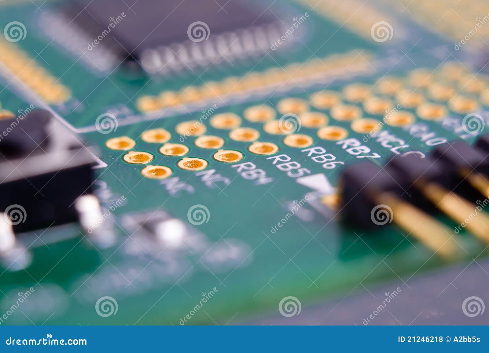 Processor, Button, Connector Stock Photo - Image of information ...