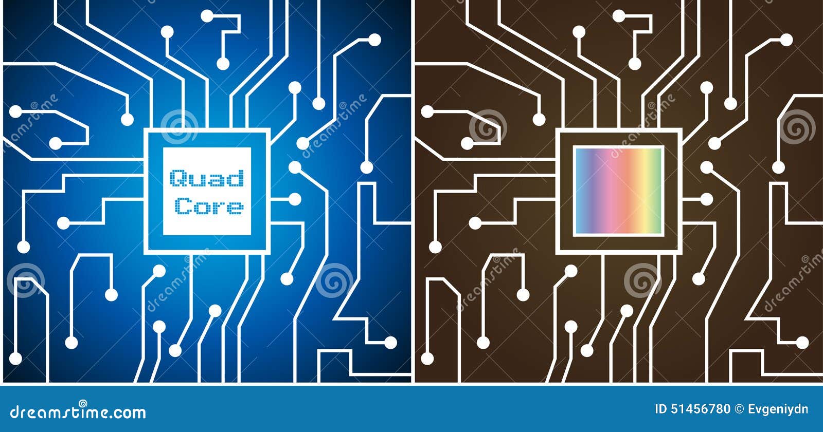 The processor chip. stock vector. Illustration of hardware - 51456780