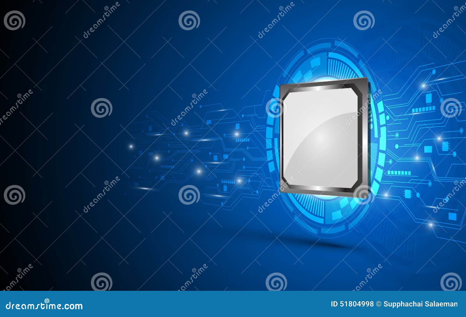 Processor and Circuit Electric Working Digital Concept Abstract ...