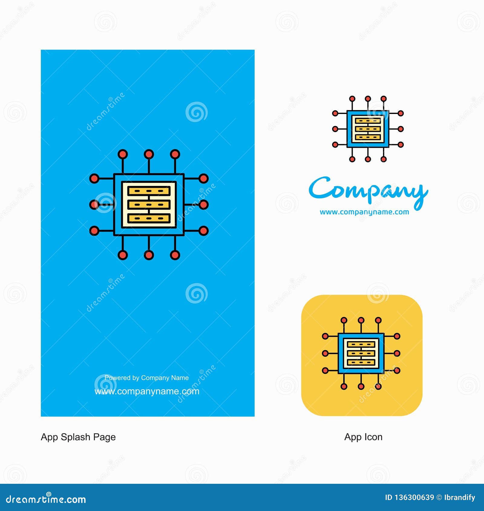 Processor Company Logo App Icon and Splash Page Design. Creative ...