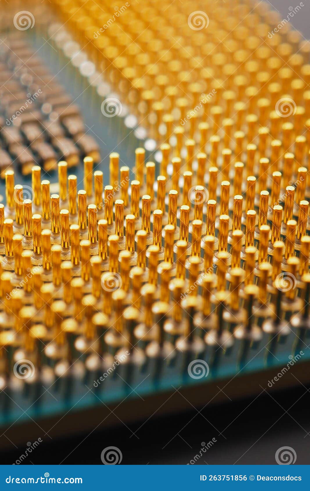 Processor of Computer Close Up. Microprocessor and Semiconductors ...