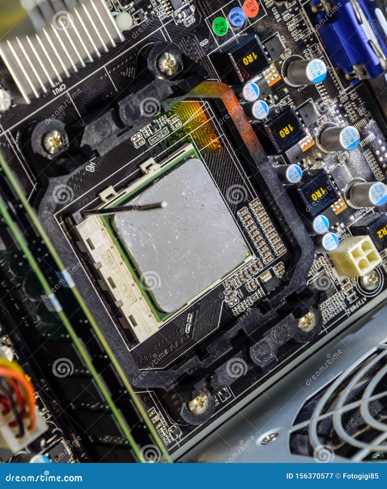 The Processor of the Computer the Thermal Paste Applied on it. Details ...