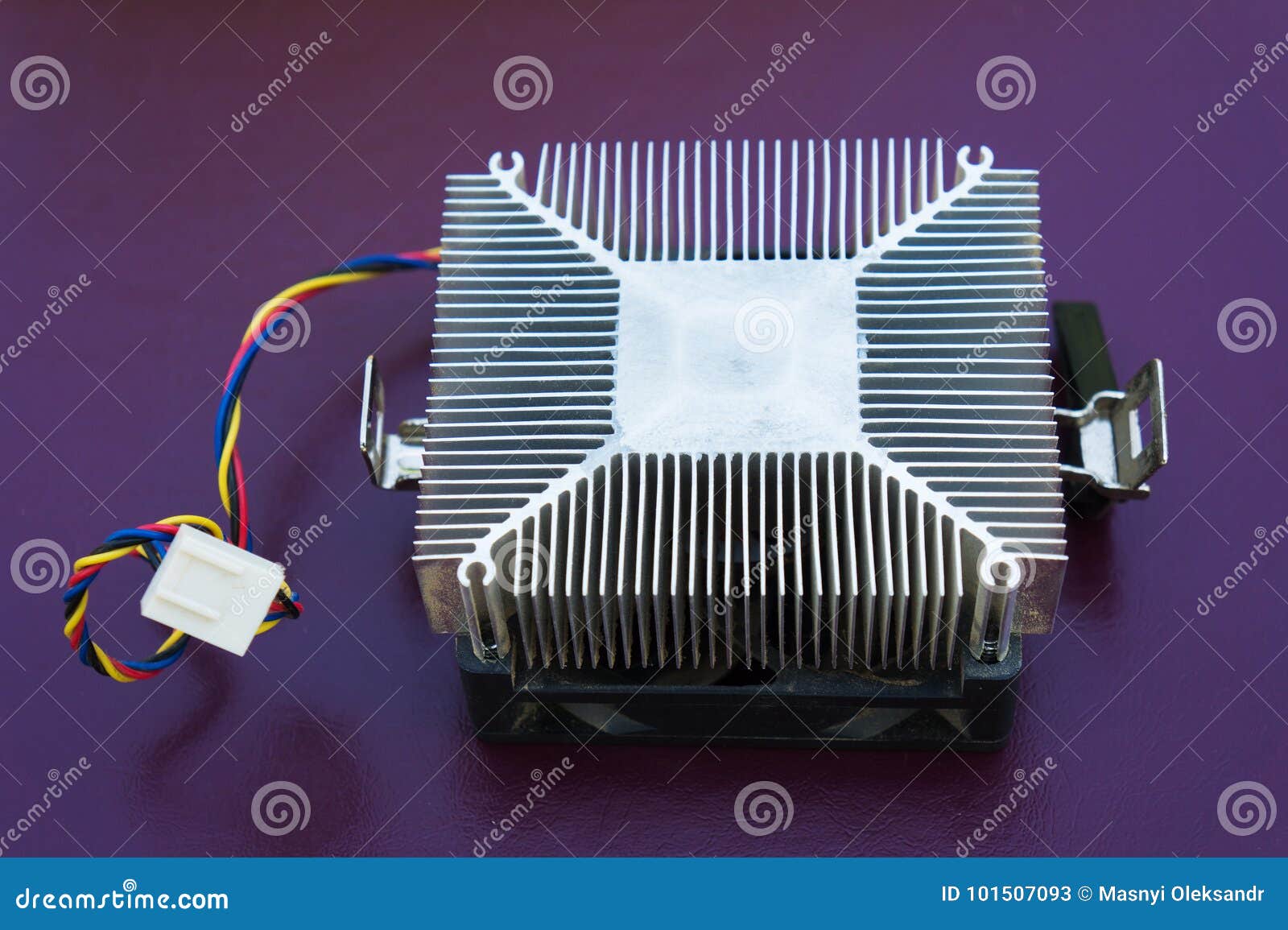 The Processor Cooler is Old Stock Image - Image of electric, component ...