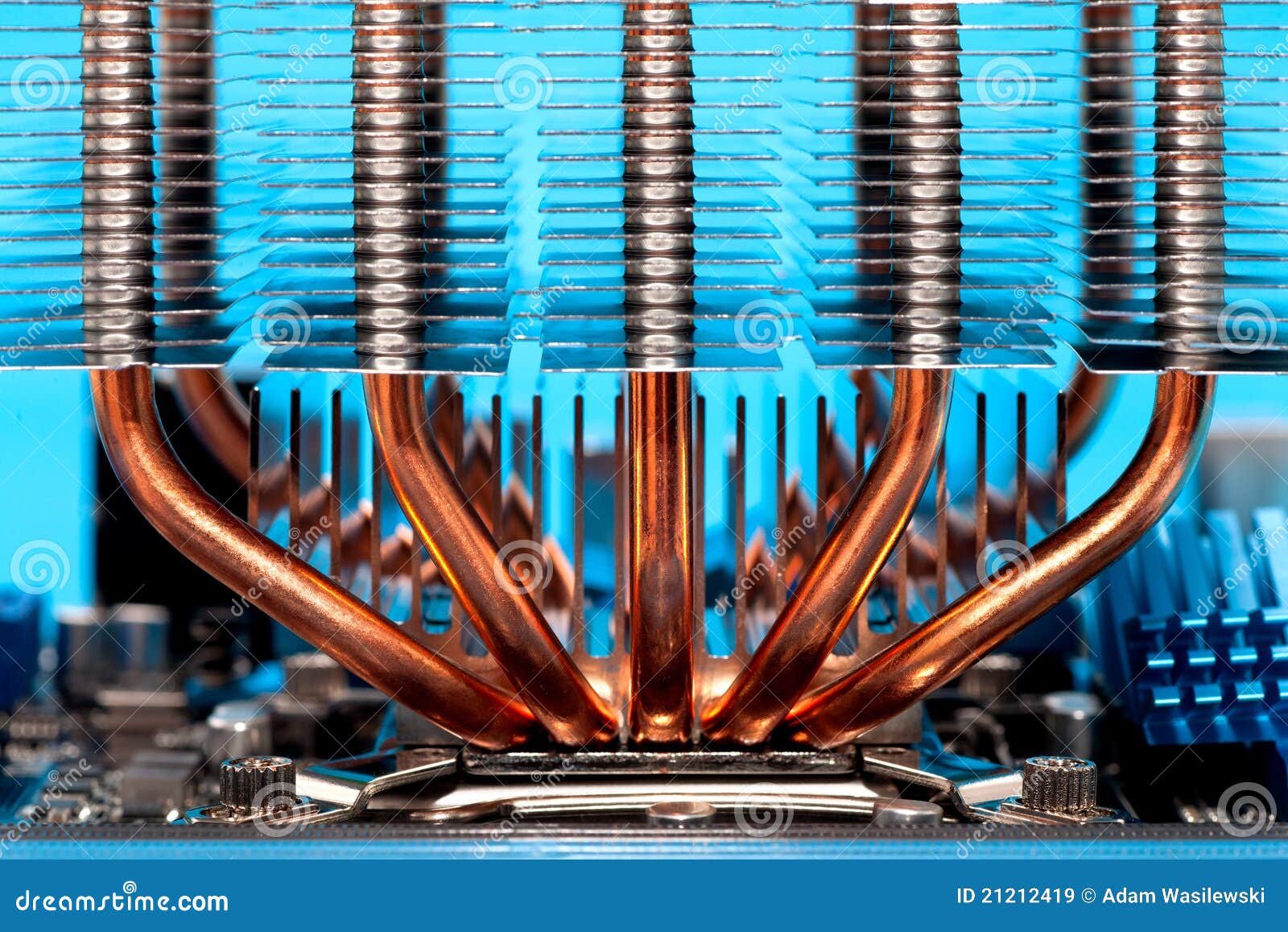 Processor cooling system stock image. Image of pipes - 21212419