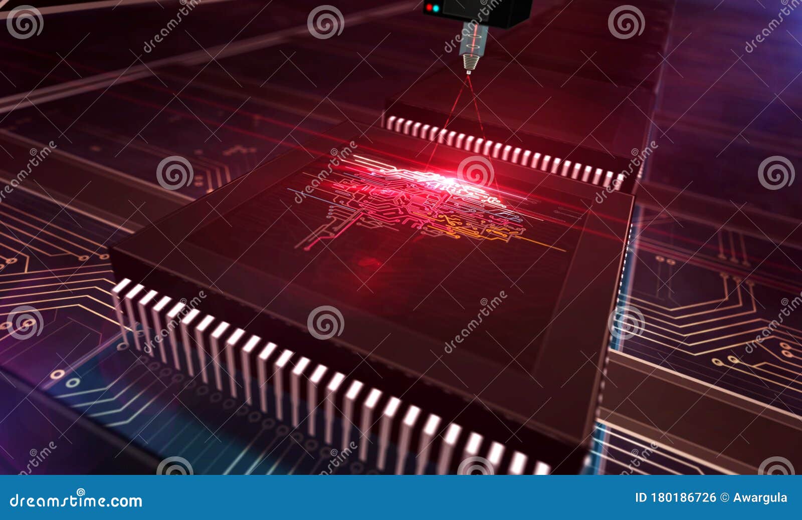 Processor Factory with Laser Burning of Cybernetic Brain Symbols ...