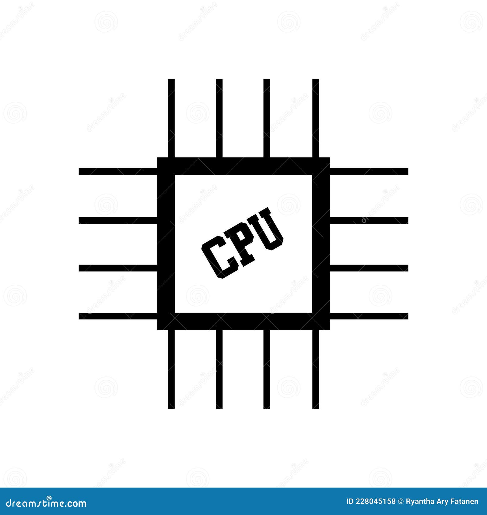 CPU Processor Icon Template Vector Illustration Stock Vector ...