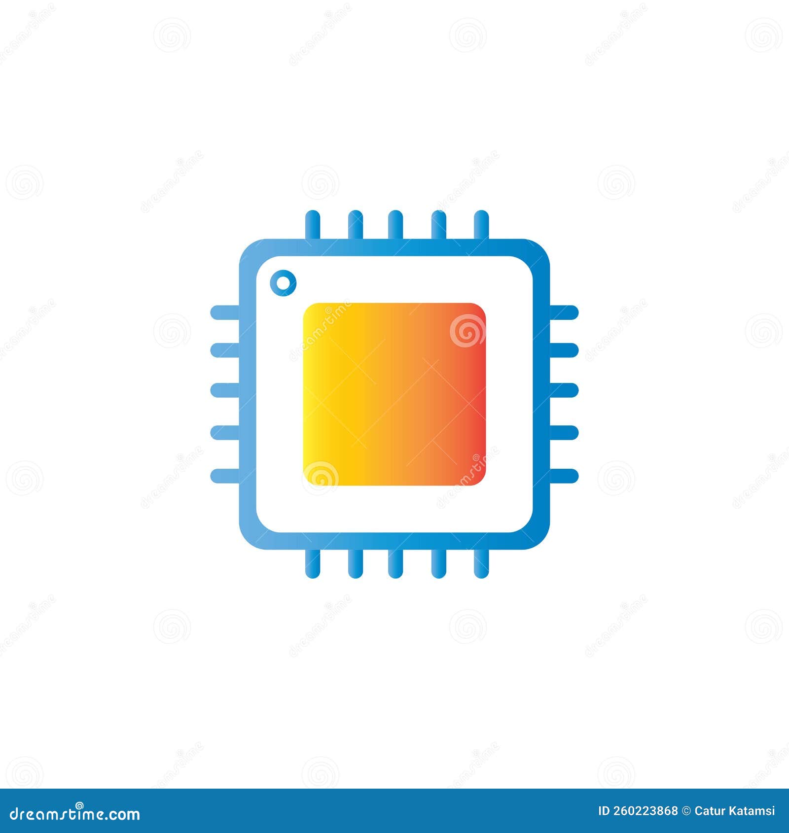 Processor icon logo vector stock vector. Illustration of technology ...