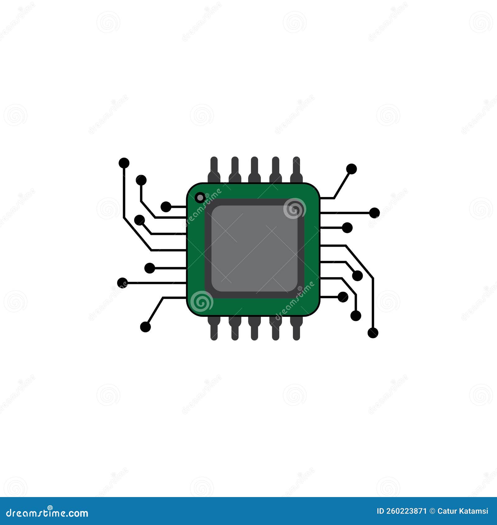 Processor icon logo vector stock illustration. Illustration of internet ...
