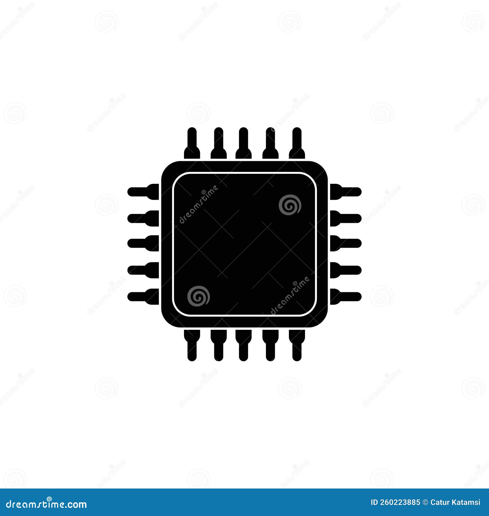 Processor icon logo vector stock vector. Illustration of communication ...