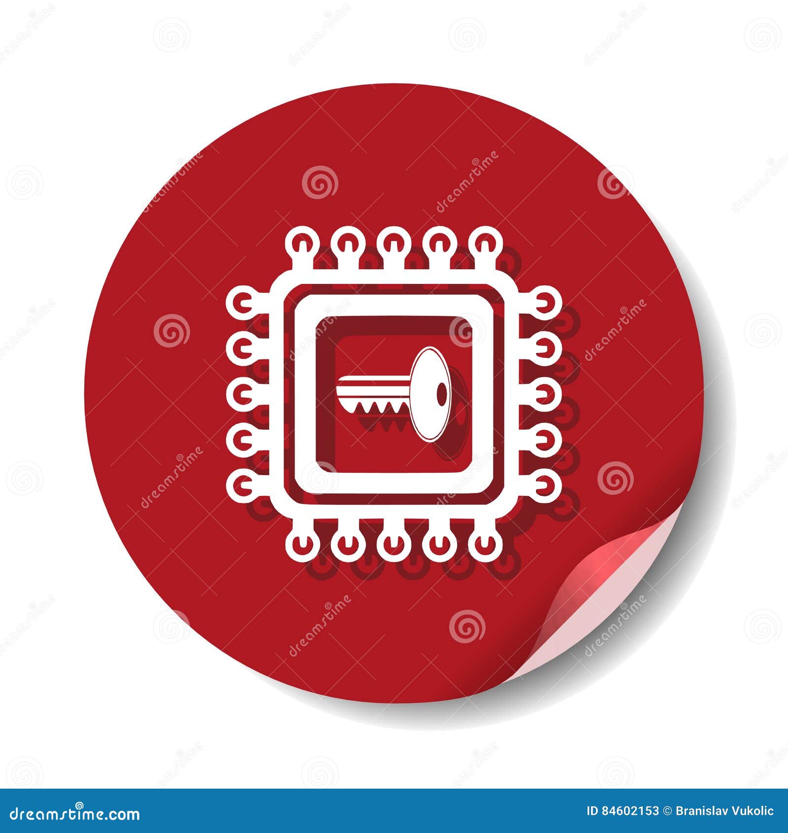 Processor Label, Illustration Stock Illustration - Illustration of ...
