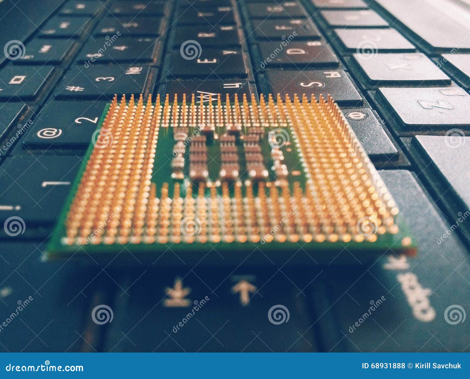 Processor on the laptop stock photo. Image of bettons - 68931888
