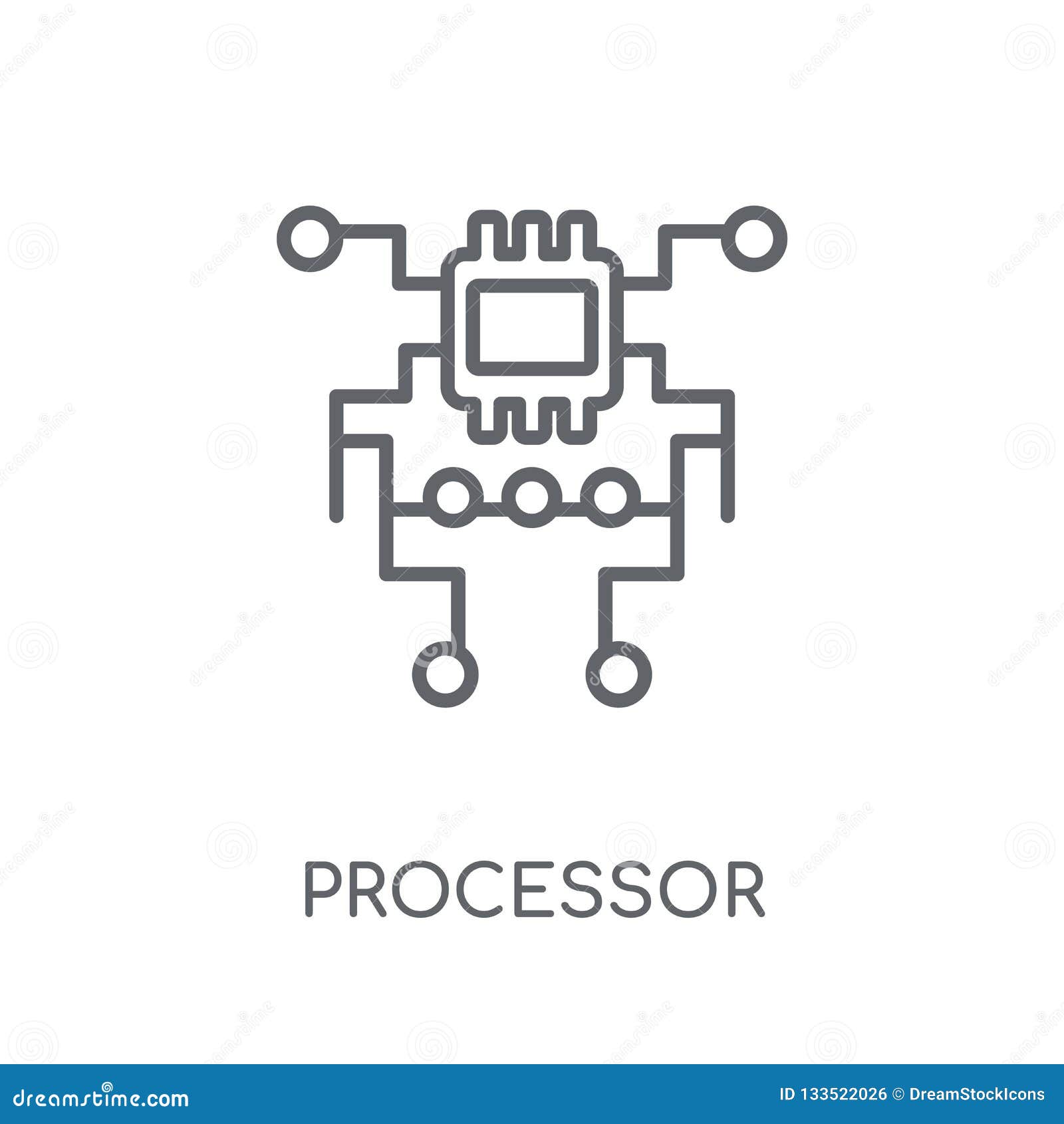 Big Processor Linear Icon. Modern Outline Big Processor Logo Con ...