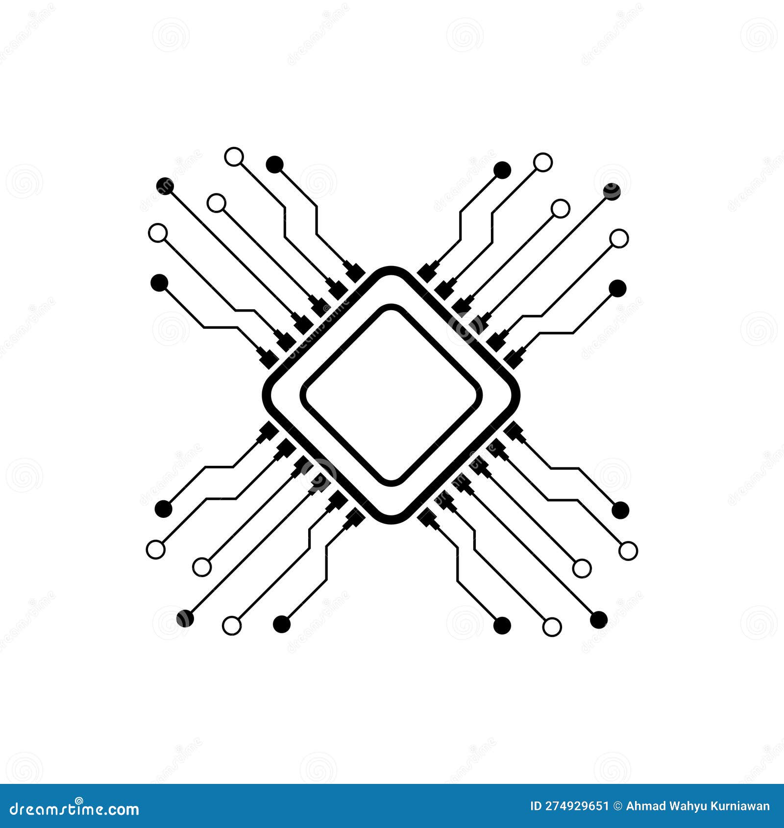 Processor logo icon stock illustration. Illustration of smart - 274929651