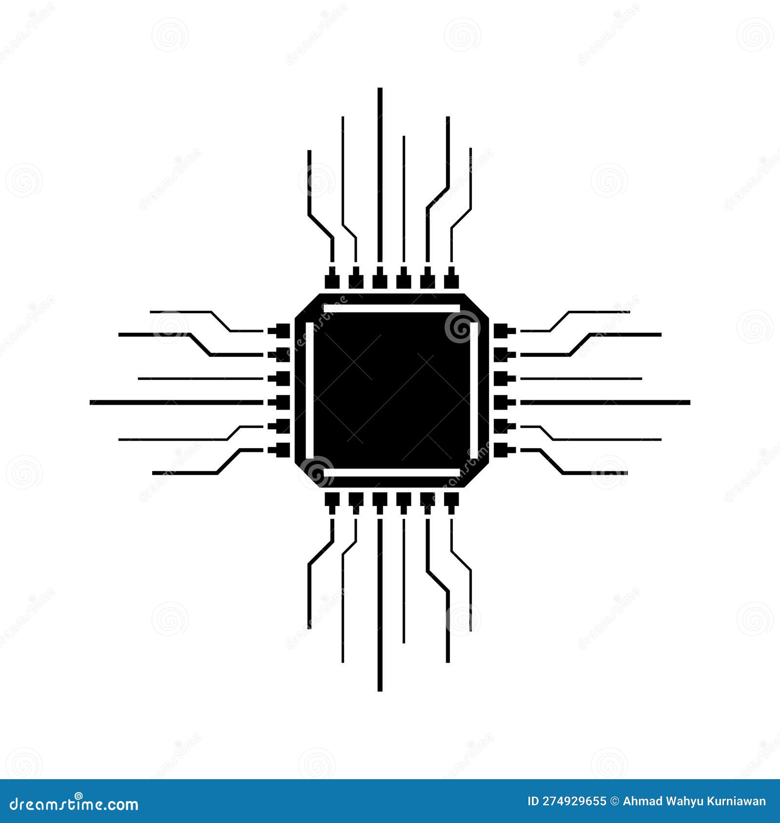 Processor logo icon stock illustration. Illustration of circuit - 274929655
