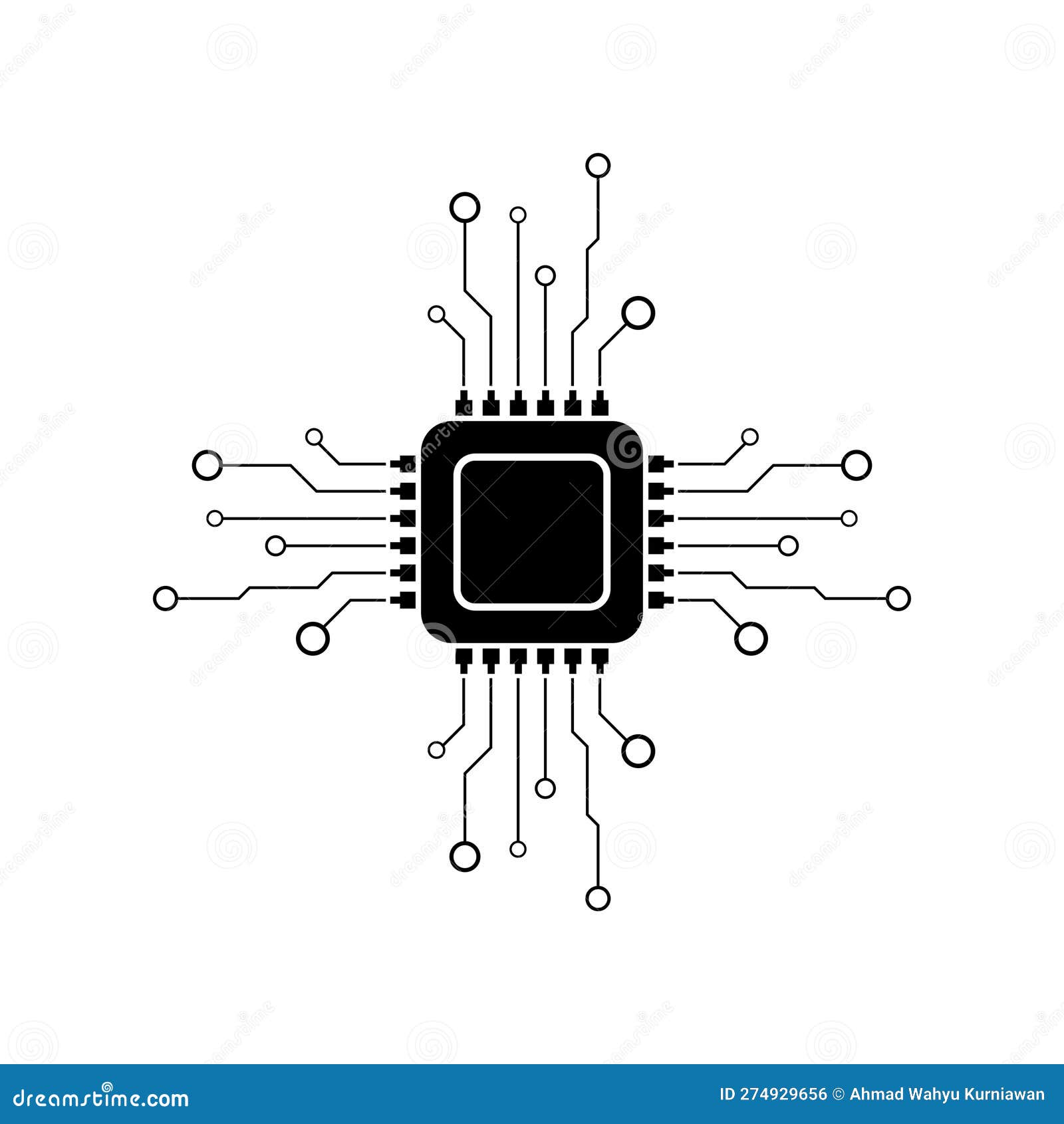 Processor logo icon stock illustration. Illustration of icon - 274929656