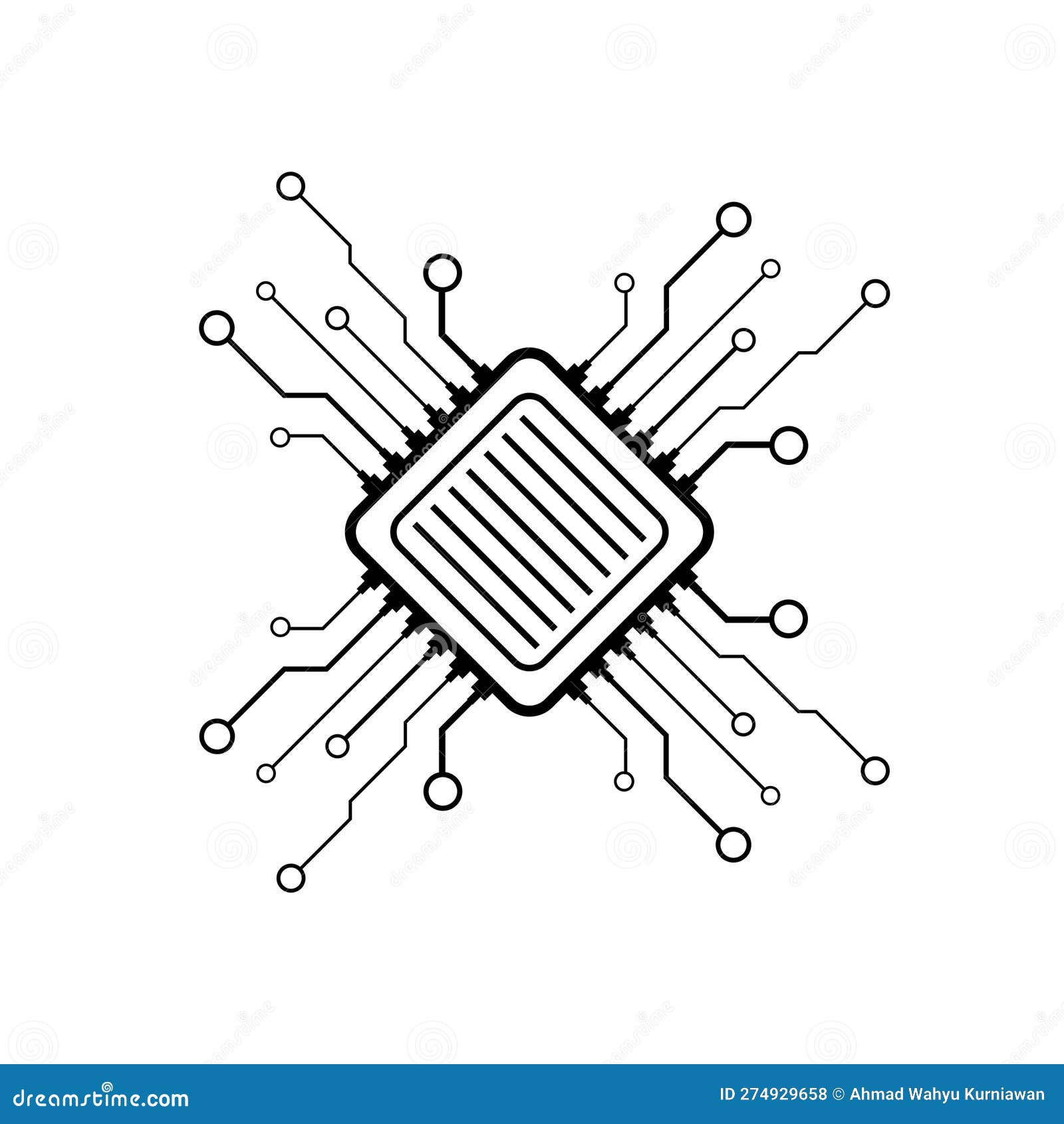 Processor logo icon stock illustration. Illustration of technology ...